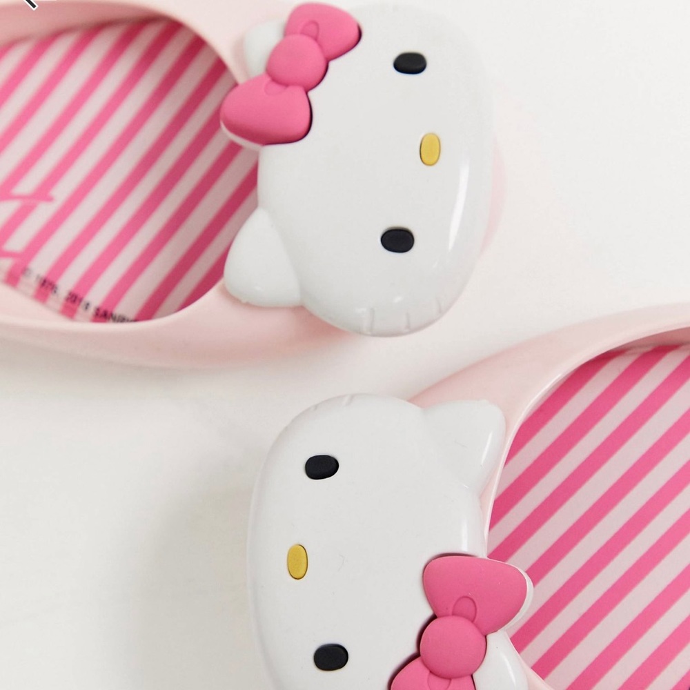 Sanrio Hello Kitty Logo Ballet Pink Flats - Gem